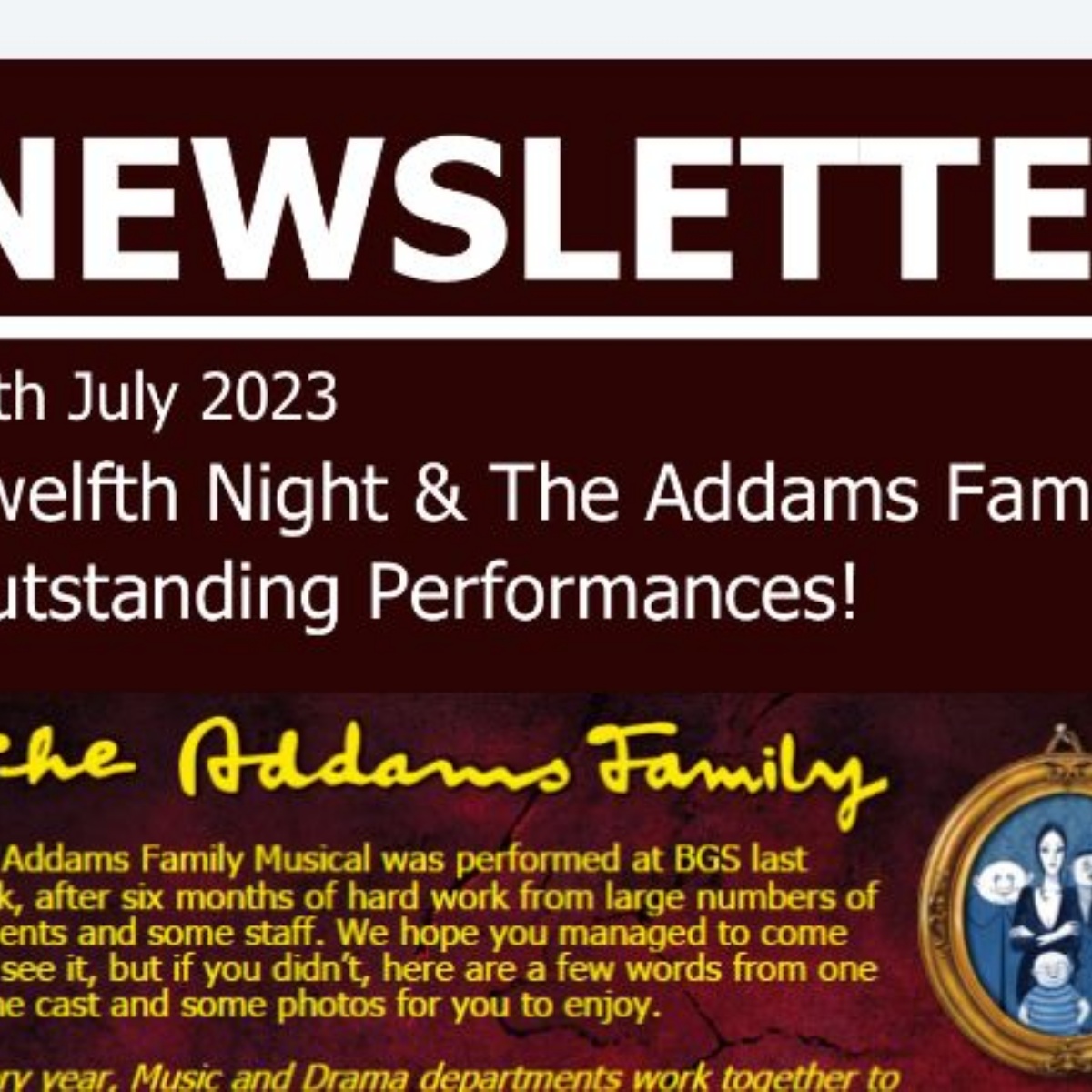 Bexley Grammar School - E NEWSLETTER 12/7/23
